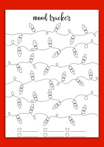 FREE Monthly Mood Tracker Printable: Holiday Lights – 365 Days of Dana