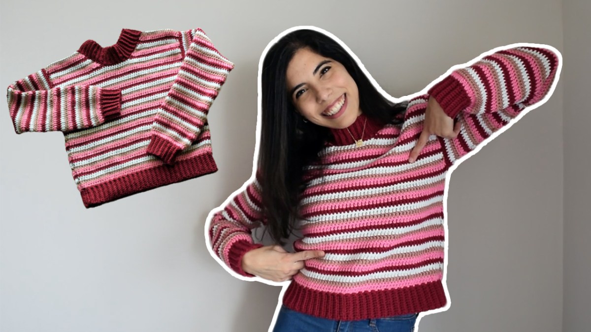 Striped Sweater Crochet Pattern – 365 Days of Dana